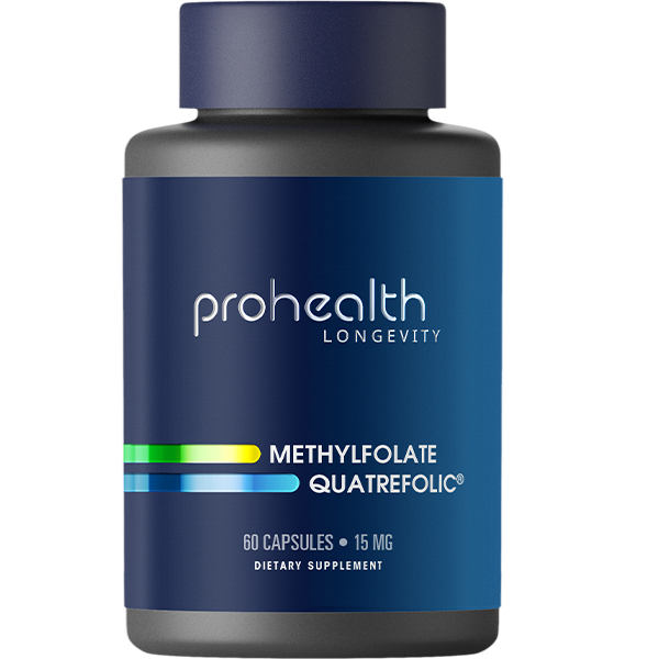 Methylfolate Featuring Quatrefolic (15 mg, 60 capsules) by ProHealth ...