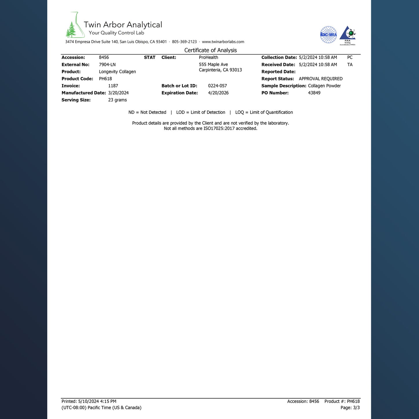 Longevity Collagen + TYPE I, II, III, V, & X Hydrolyzed Collagen Pepti ...