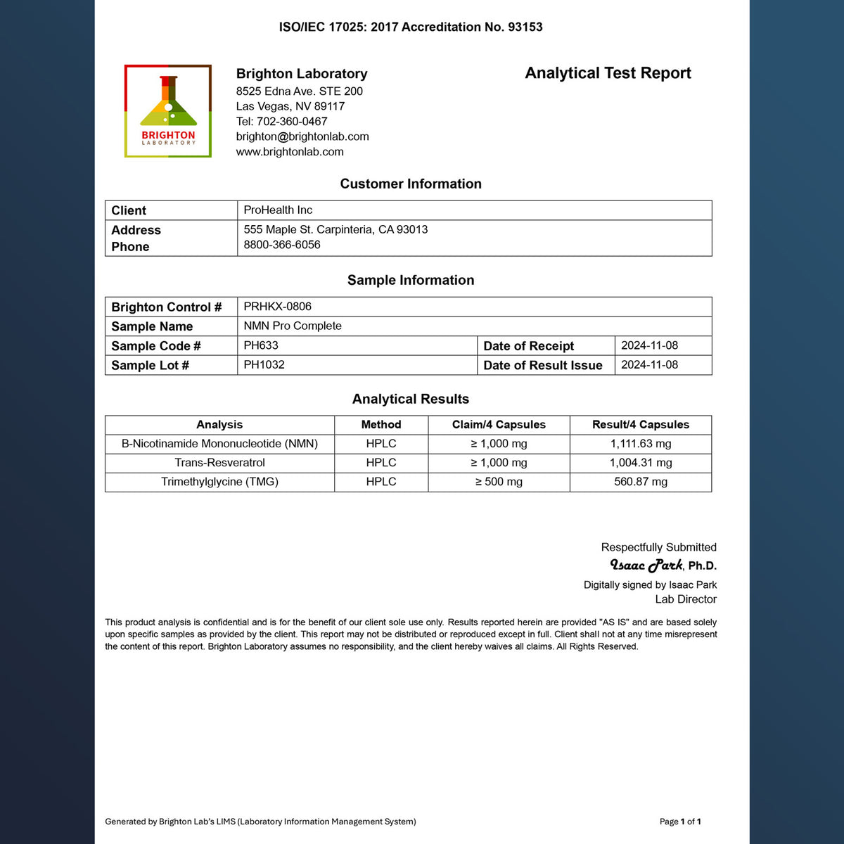 ProHealth Longevity NMN Pro Complete Capsules (120 Capsules ...