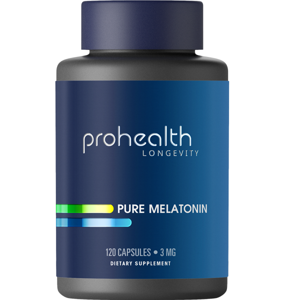 Pure Melatonin - 3 mg, 120 capsules | ProHealth.com