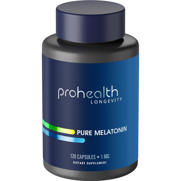 Pure Melatonin - 1 mg, 120 capsules | ProHealth.com