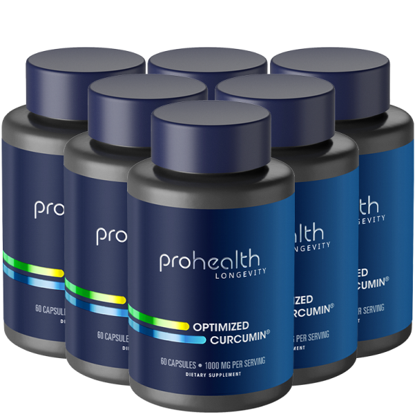 Optimized Curcumin Longvida® - 500 mg, 60 capsules - 6 pack – ProHealth.com